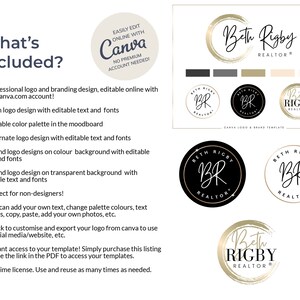 Brush Circle Gold Logo, Realtor Logo Design, Abstract Circle Logo ...