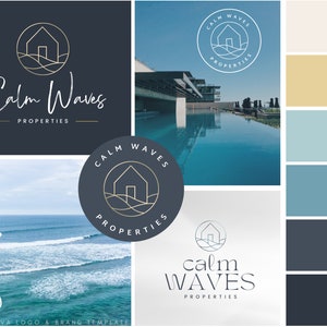 Coastal Realtor Logo: Beach House Branding Template (canva) - Etsy
