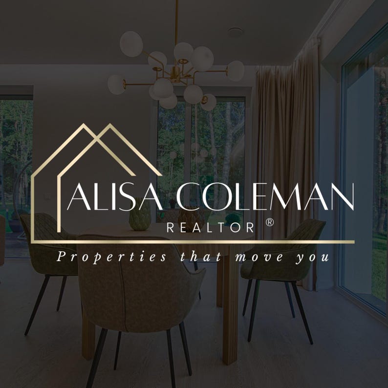 Realtor Logo Design Template: Editable House Branding (canva) - Etsy