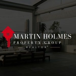 Realtor Logo Design, Red and Gold Key Real Estate Branding, Estate ...