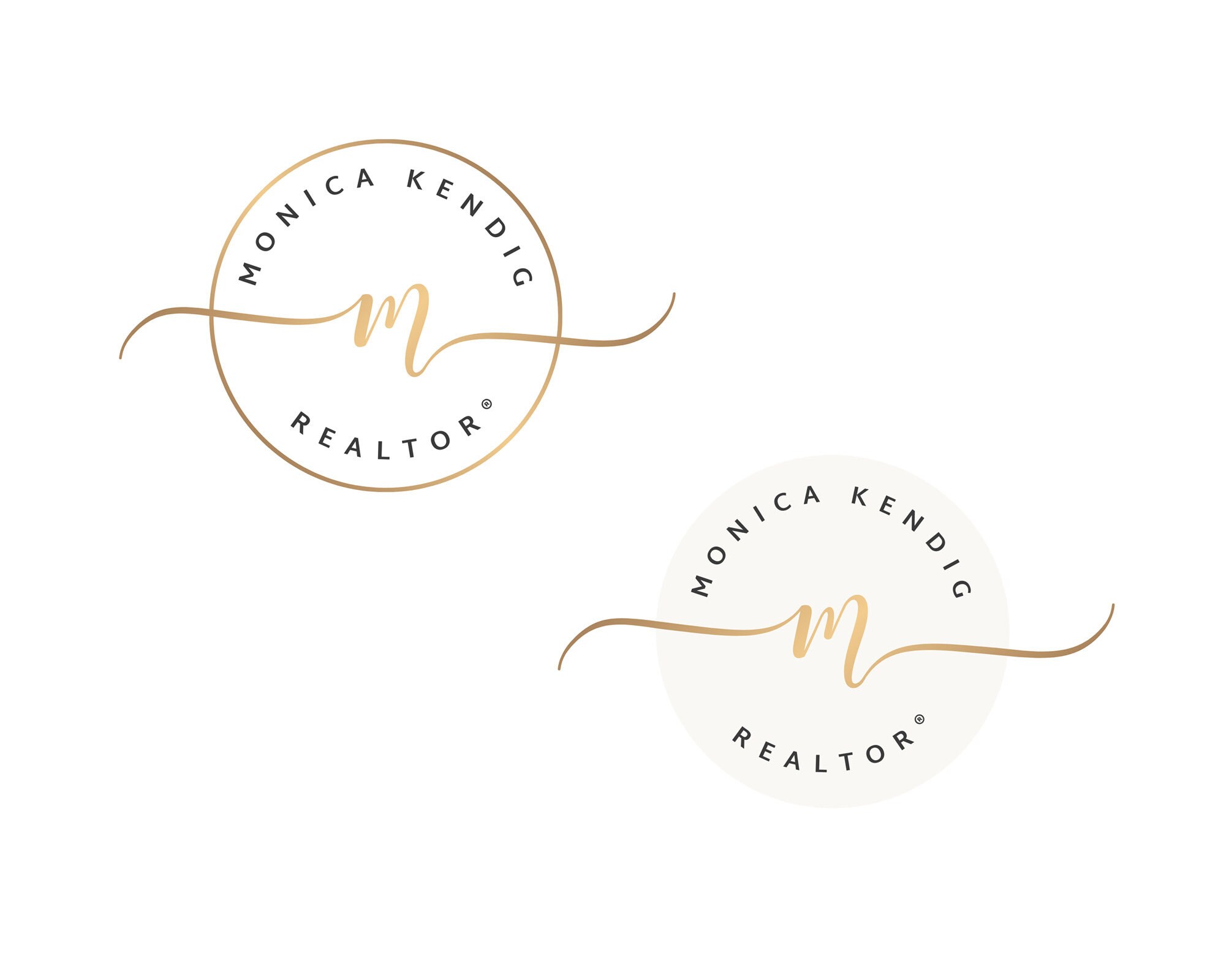 Gold Monogram Realtor Logo Modern Real Estate Logo Design - Etsy