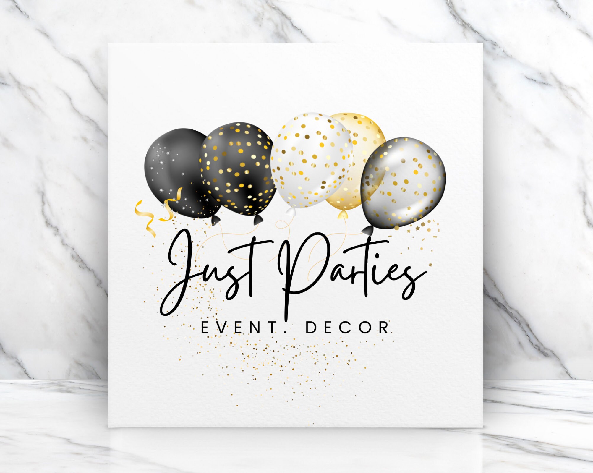 Balloon Logo Design Party Decor Logo Template Event - Etsy
