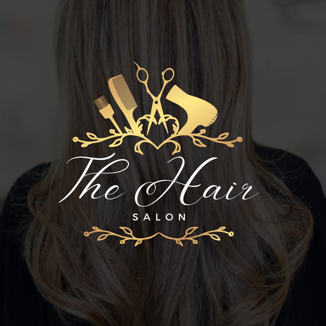 Hairdresser Logo, Hair Salon Logo Design, Beauty Salon, Woman Face Hair ...