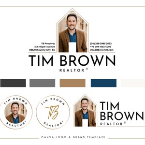 Realtor Logo Design, Real Estate Logo and Branding Template, Gold House ...