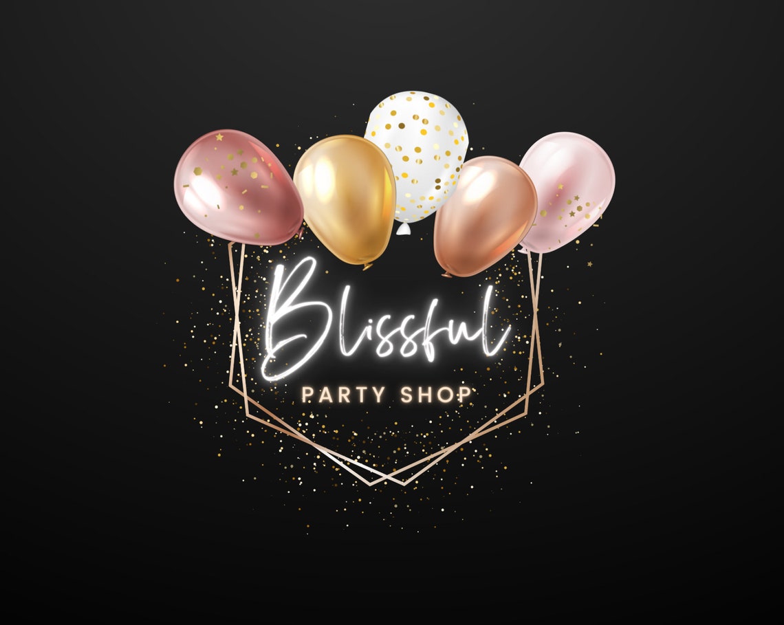 Balloon Logo Design Party Decor Logo Template Event - Etsy