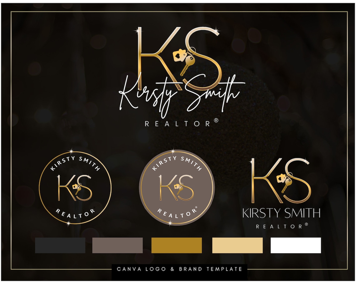 Gold Realtor Logo Signature Logo Design Real Estate Logo - Etsy