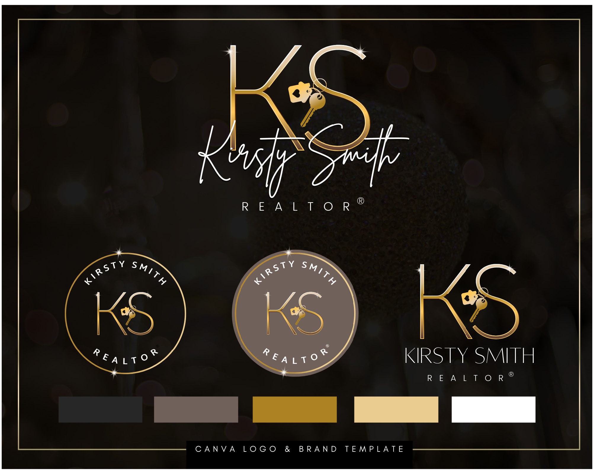 Gold Realtor Logo Signature Logo Design Real Estate Logo - Etsy