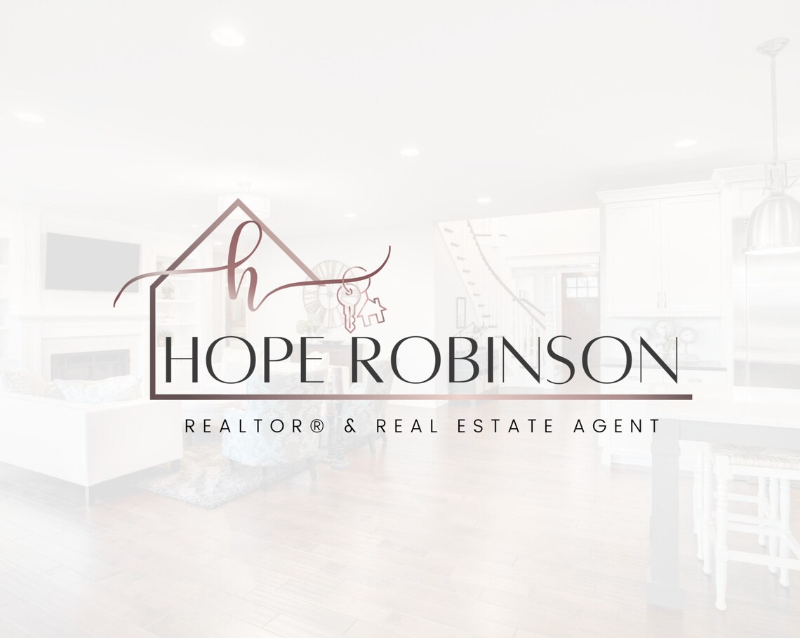 Rose Gold Realtor Logo House Logo Design Modern Real - Etsy