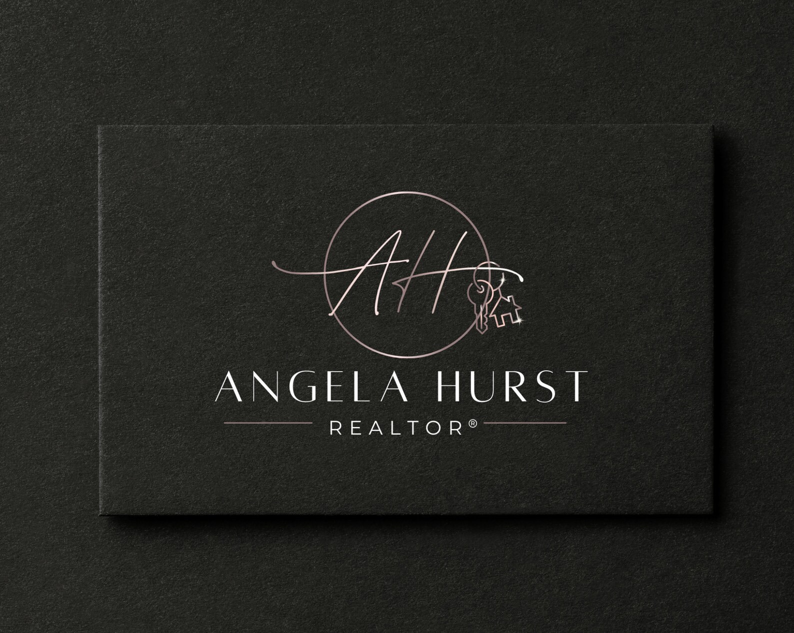 Rose Gold Realtor Logo House Logo Design Modern Real Estate - Etsy