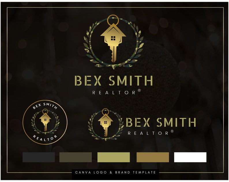 Military Realtor Logo Veteran House Logo Gold and Camo Real - Etsy