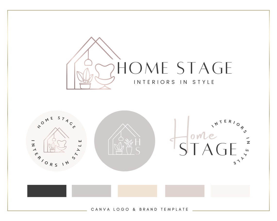 Home Staging Logo Interior Design Logo Home Furniture Logo - Etsy