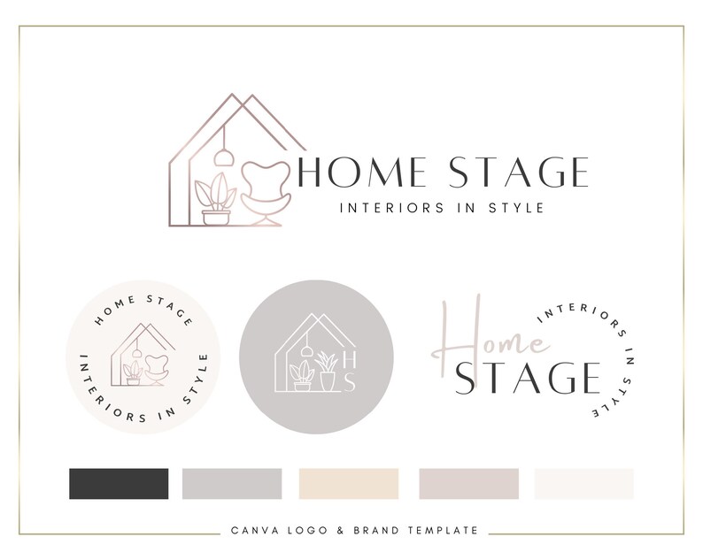 Home Staging Logo Interior Design Logo Home Furniture Logo - Etsy