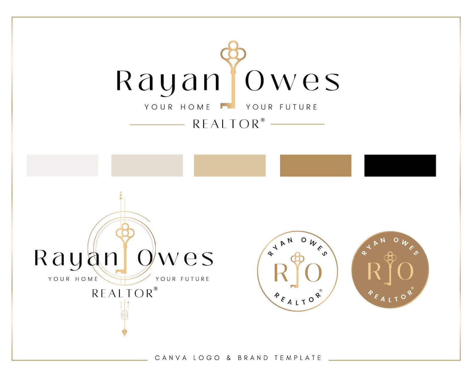 Realtor Logo and Branding Design Template Canva Real Estate - Etsy