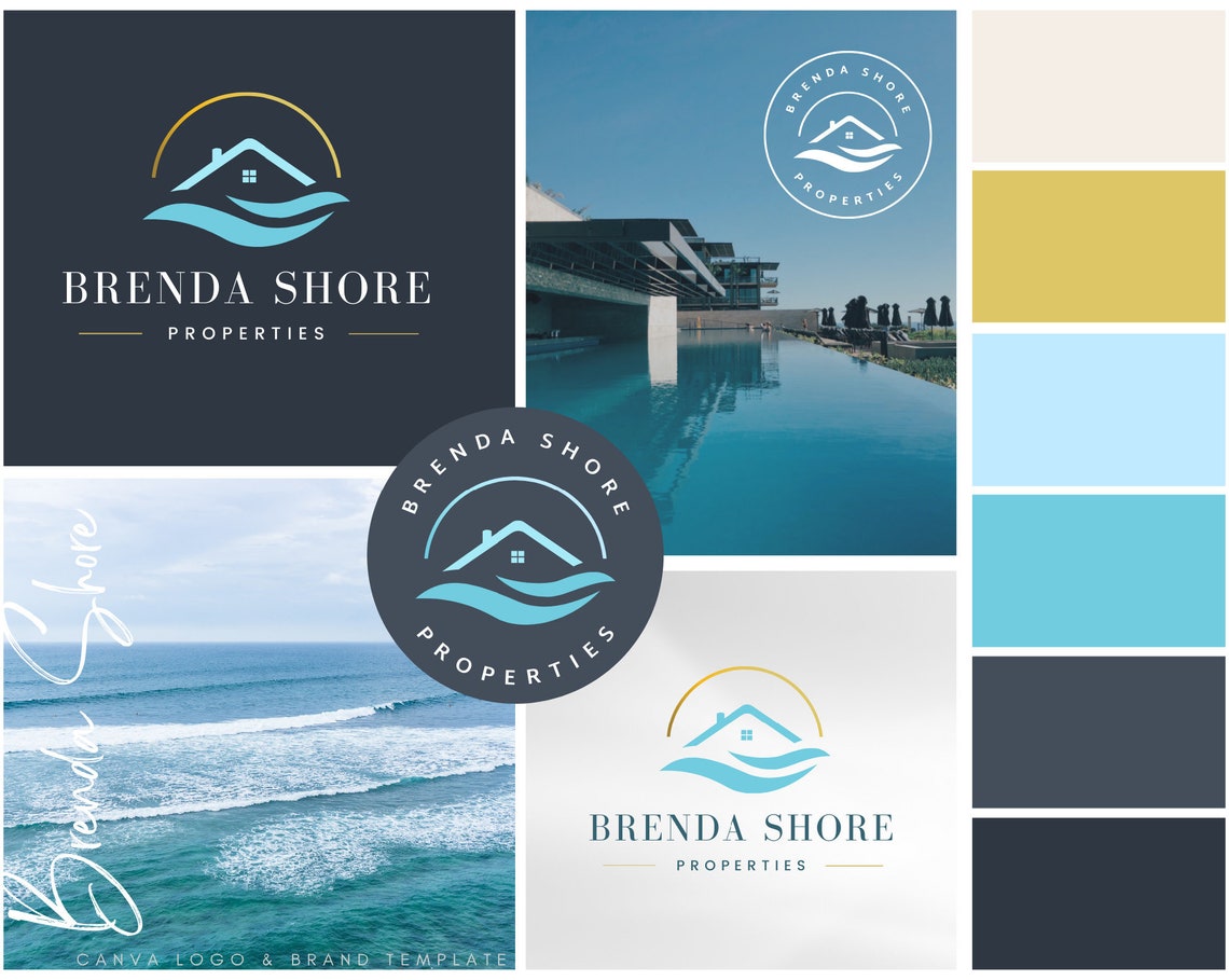 Sea House Logo Vacation House Logo Rentals Logo Design - Etsy