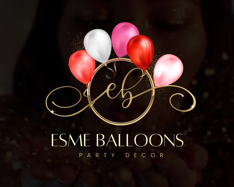 Balloon Logo Design Party Decor Logo Template Event - Etsy