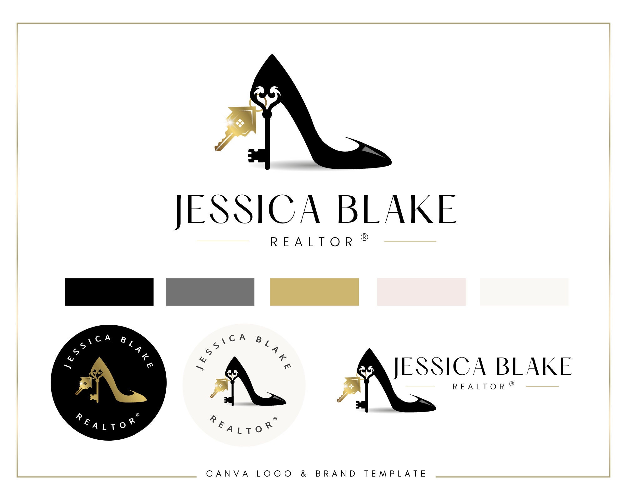 Realtor Logo and Branding Design Template Canva Real Estate - Etsy