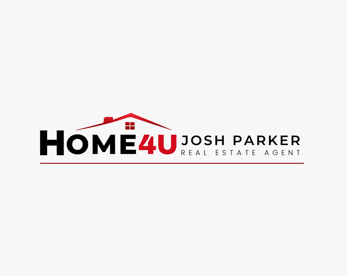 Red House Logo Design Real Estate Logo Builders Logo - Etsy