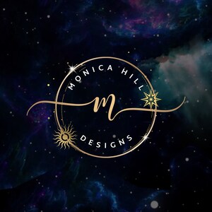 Celestial Logo Design, Luxury Monogram Logo, Moon Logo Design, Gold ...