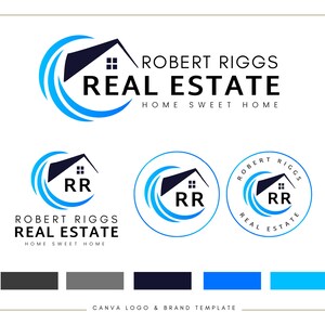 Blue Wave House Logo, Real Estate Logo, Property Branding Design ...
