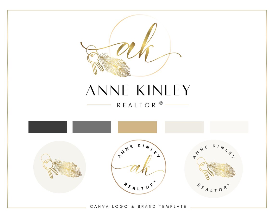 Realtor Logo Design Real Estate Logo and Branding Template - Etsy