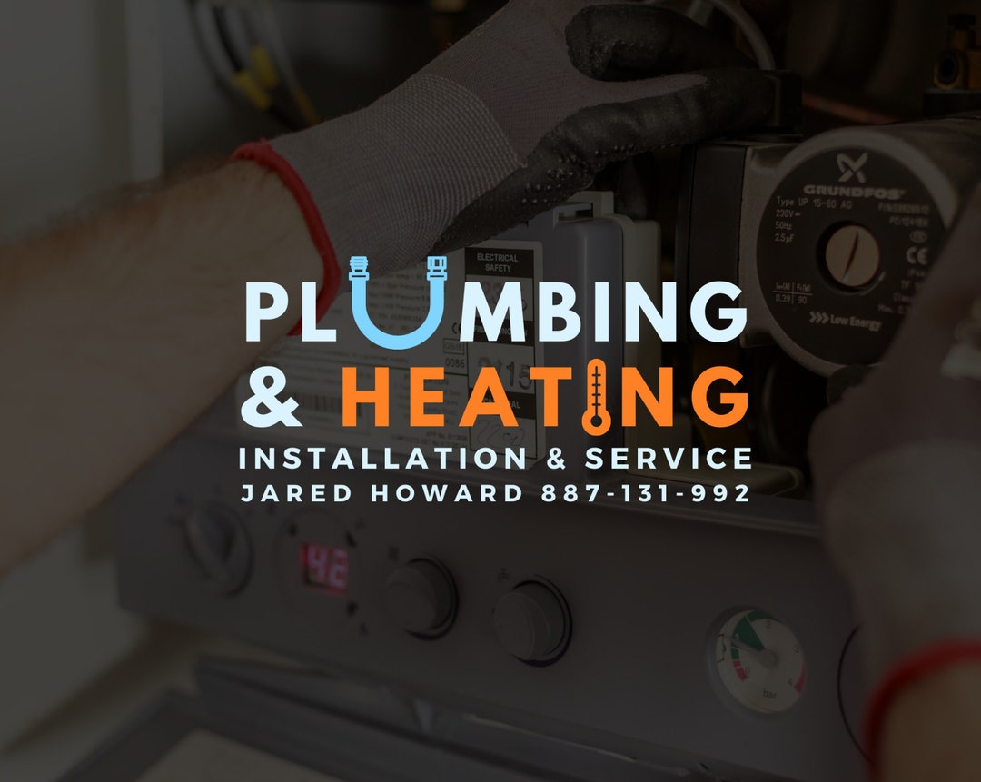 Plumbing Logo Design, Heating Logo and Branding Template, Plumber Logo ...