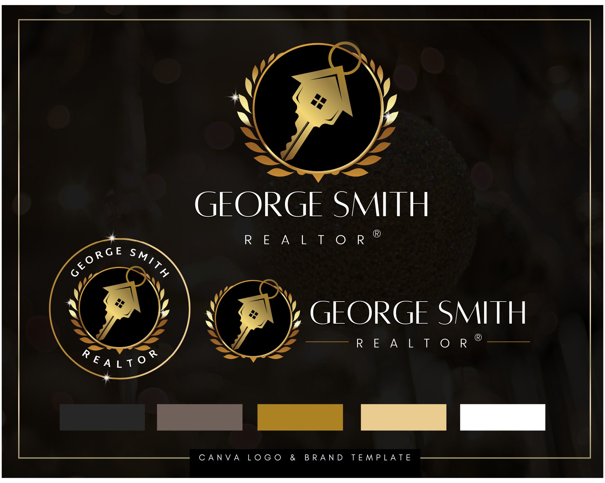 Gold Realtor Logo Signature Logo Design Real Estate Logo - Etsy