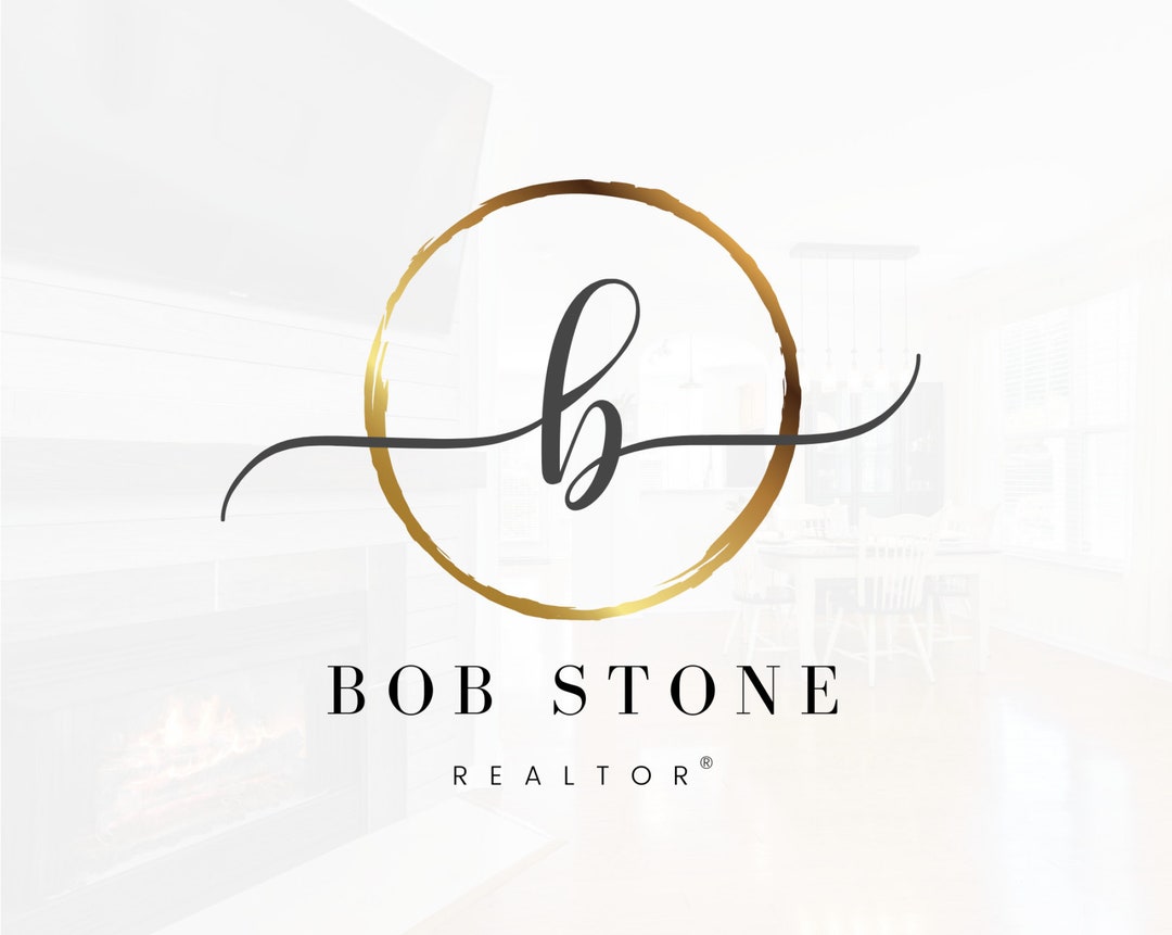 Circle Gold Logo, Realtor Logo Design, Abstract Circle Logo, Modern ...