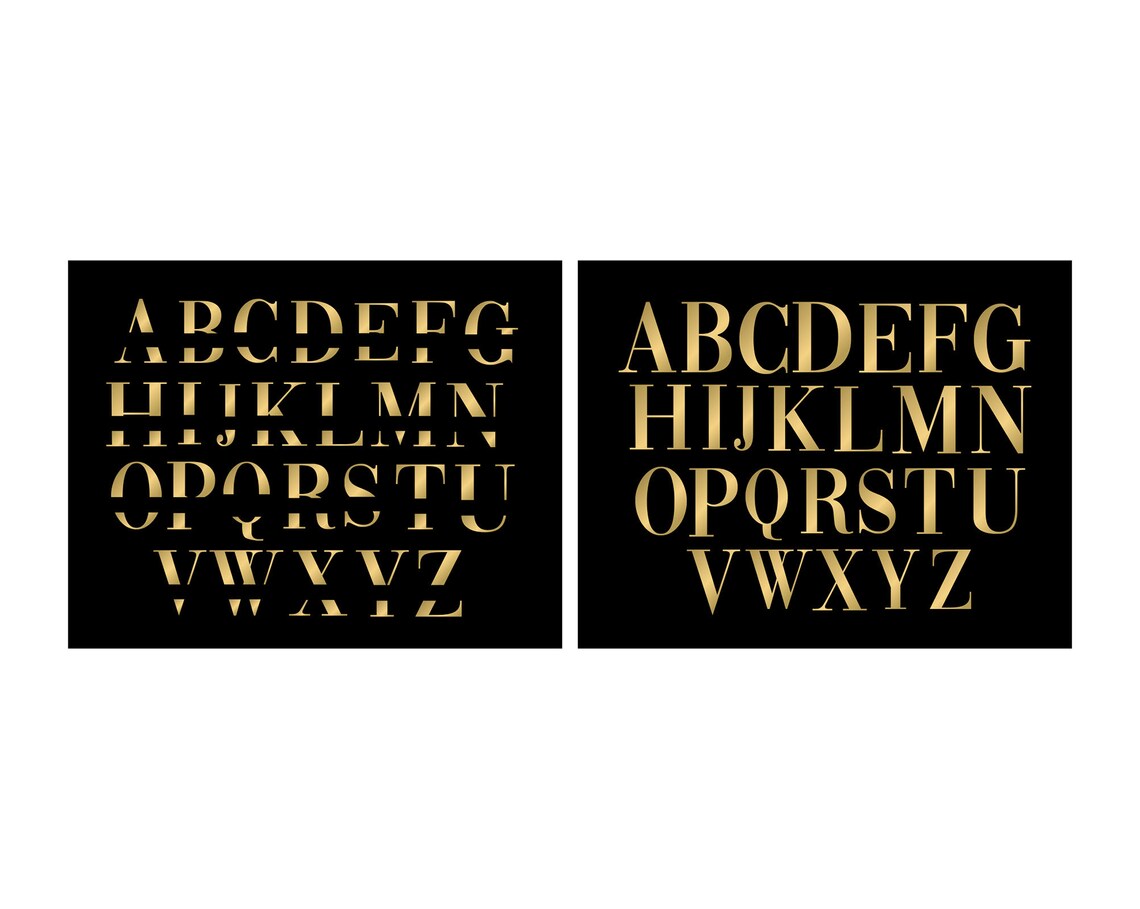 Gold Monogram Logo Design Template Gold Letters Logo | Etsy