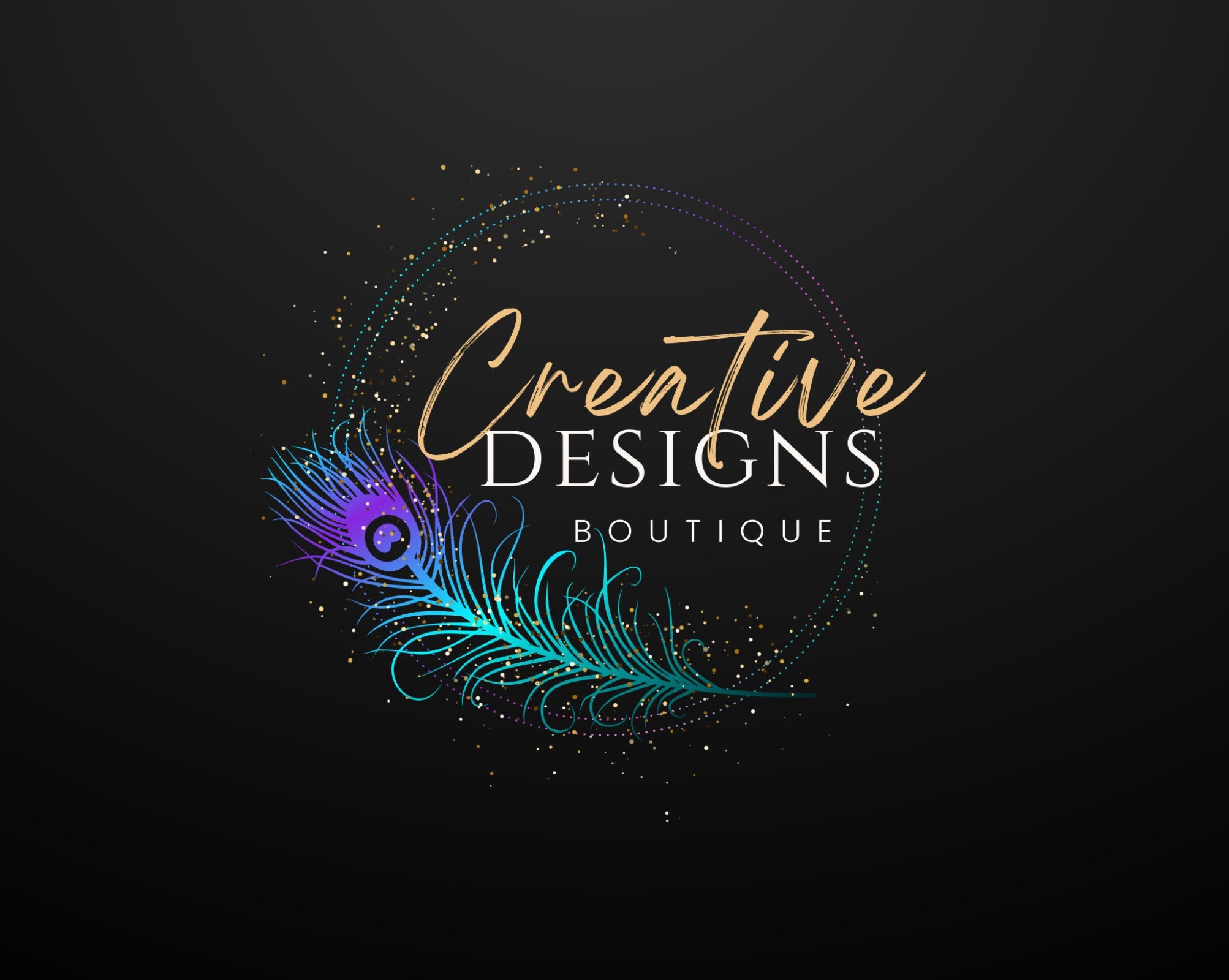 Peacock Feather Logo Design
