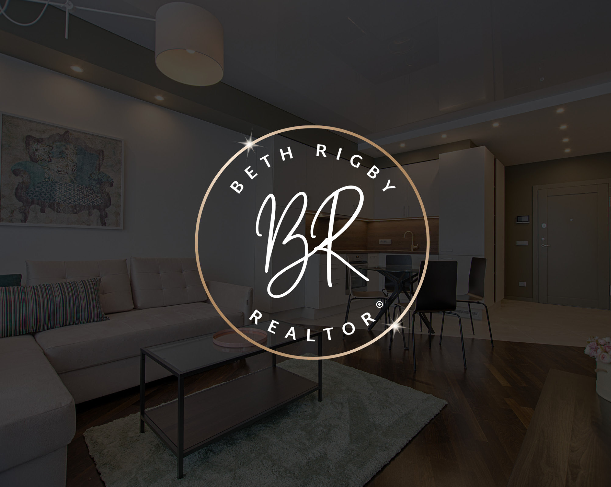 Brush Circle Gold Logo Realtor Logo Design Abstract Circle | Etsy