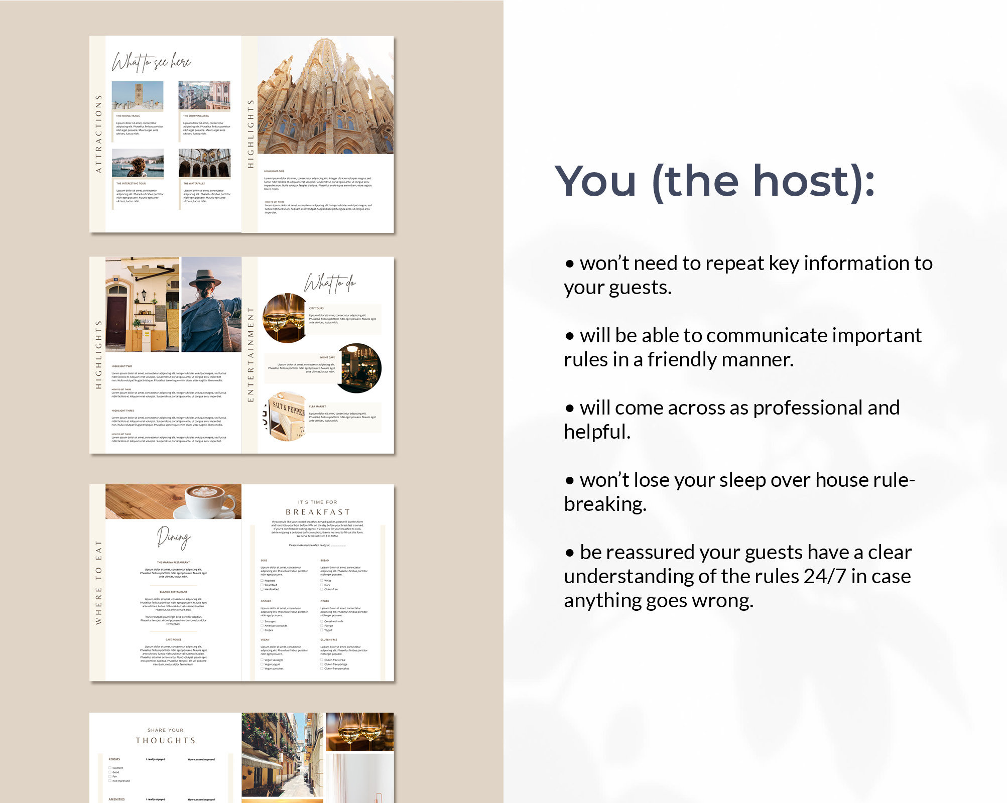 Airbnb Guest House Welcome Pack Canva Template The Happy | Etsy