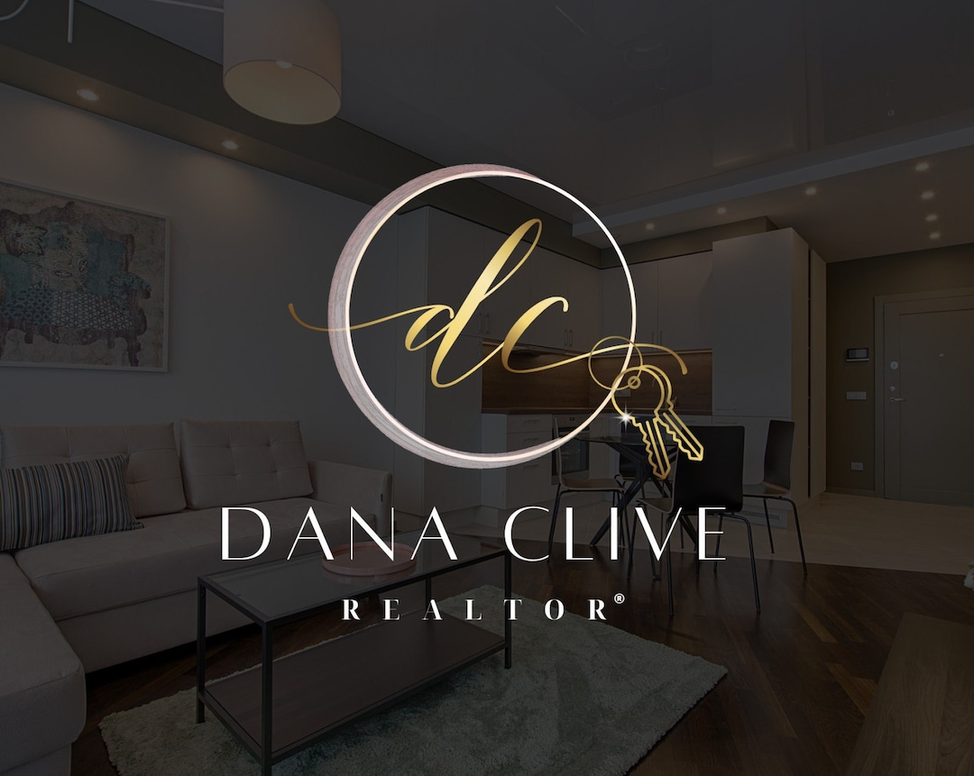 Gold Realtor Logo Design: Pink Watercolor, Initial Branding (canva ...