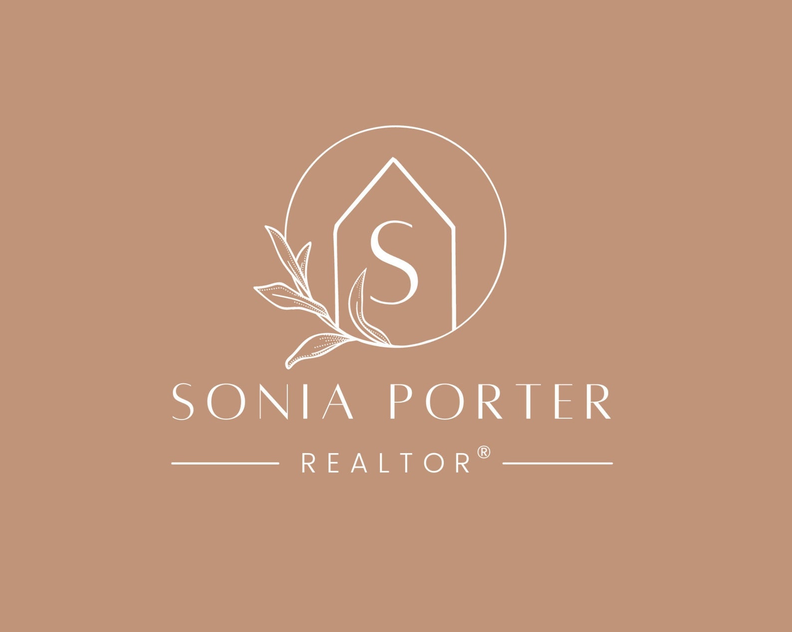 Elegant Realtor Logo Design Template: House & Leaf (canva Editable) - Etsy