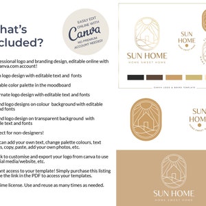 Sun House Logo, Vacation House Logo, Rentals Logo Design, Holiday Home ...