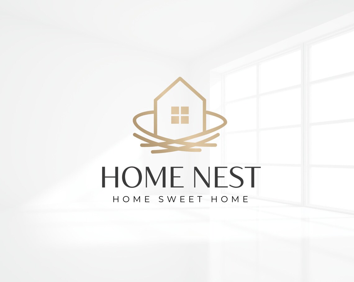 Home Nest Logo House Logo Design Property Logo Real Estate - Etsy