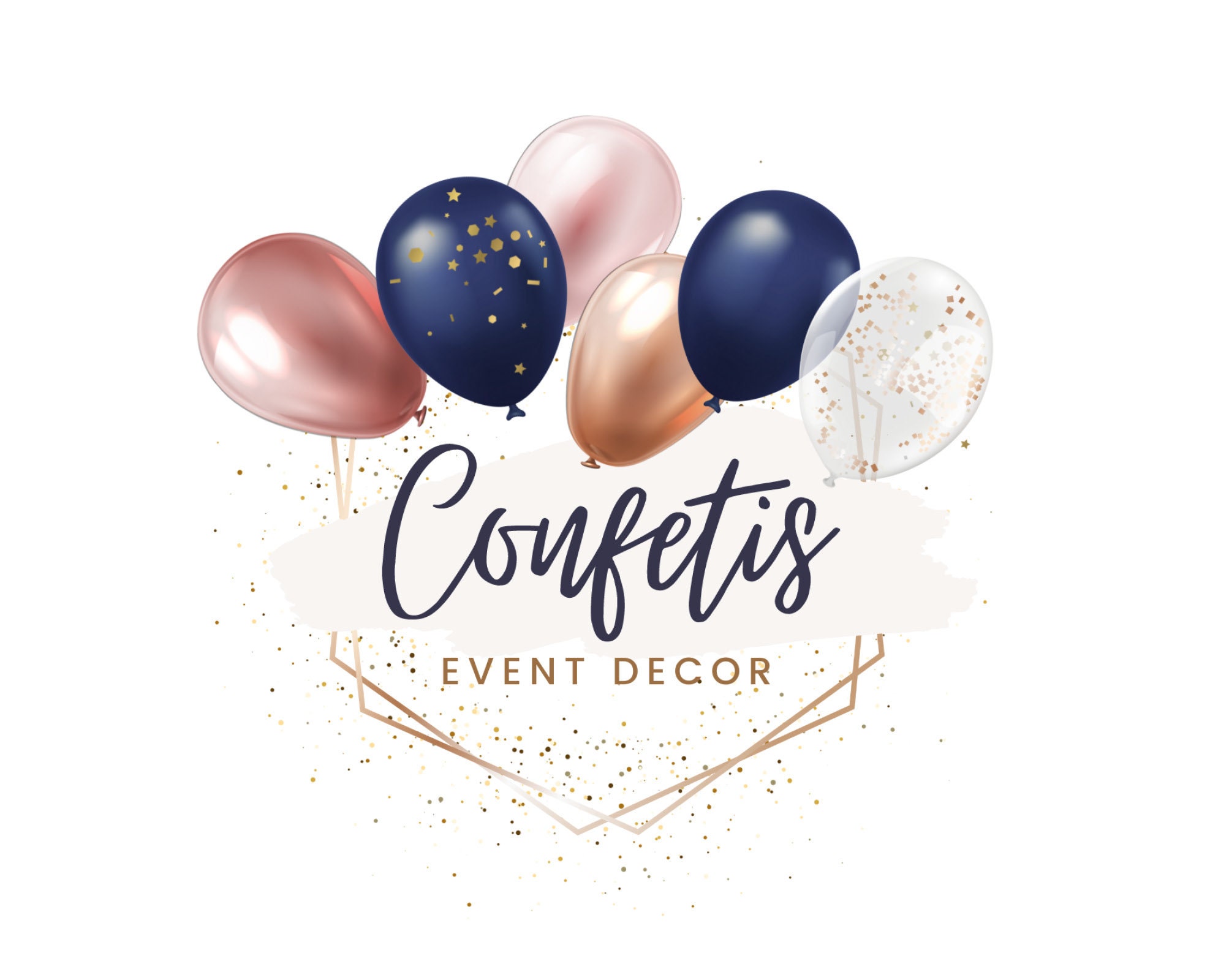 Balloon Logo Design Party Decor Logo Template Event - Etsy