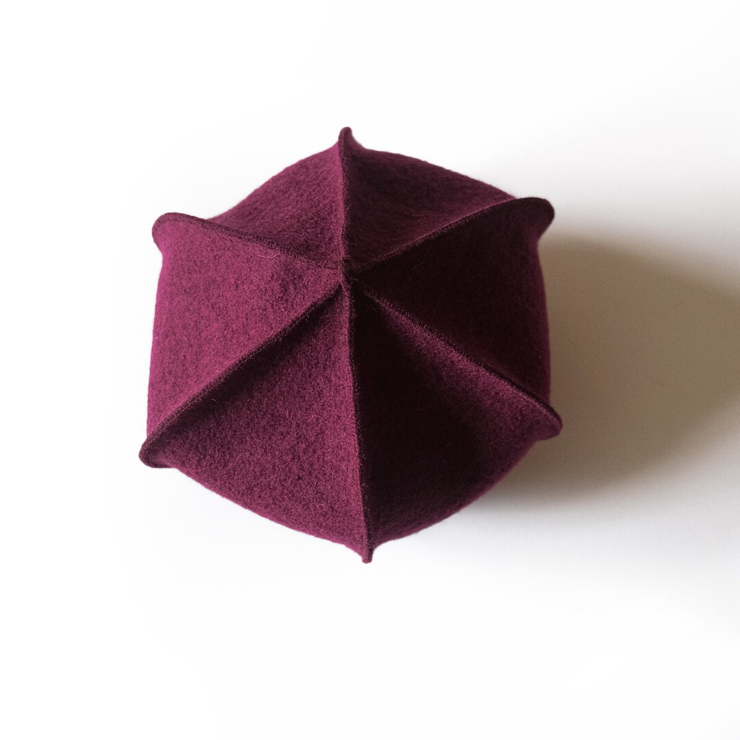 TAMI Wine-red Wool Fulled Hat, Wool Hat for Women From Schnuck-schnuck ...