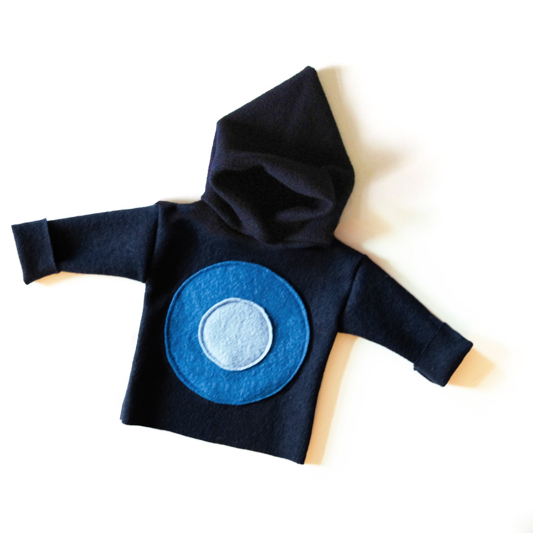 SUMO Wool Walk Sweater for Children Navy Blue, Hooded Sweater Made of ...