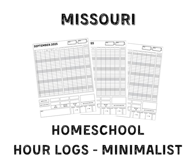 Editable Missouri Homeschool Hours Log - Etsy