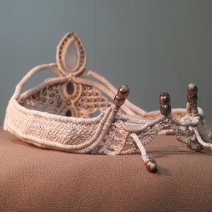 Ruby Crown Moonstone Crown Macrame Crown for Women Hair Accessory ...
