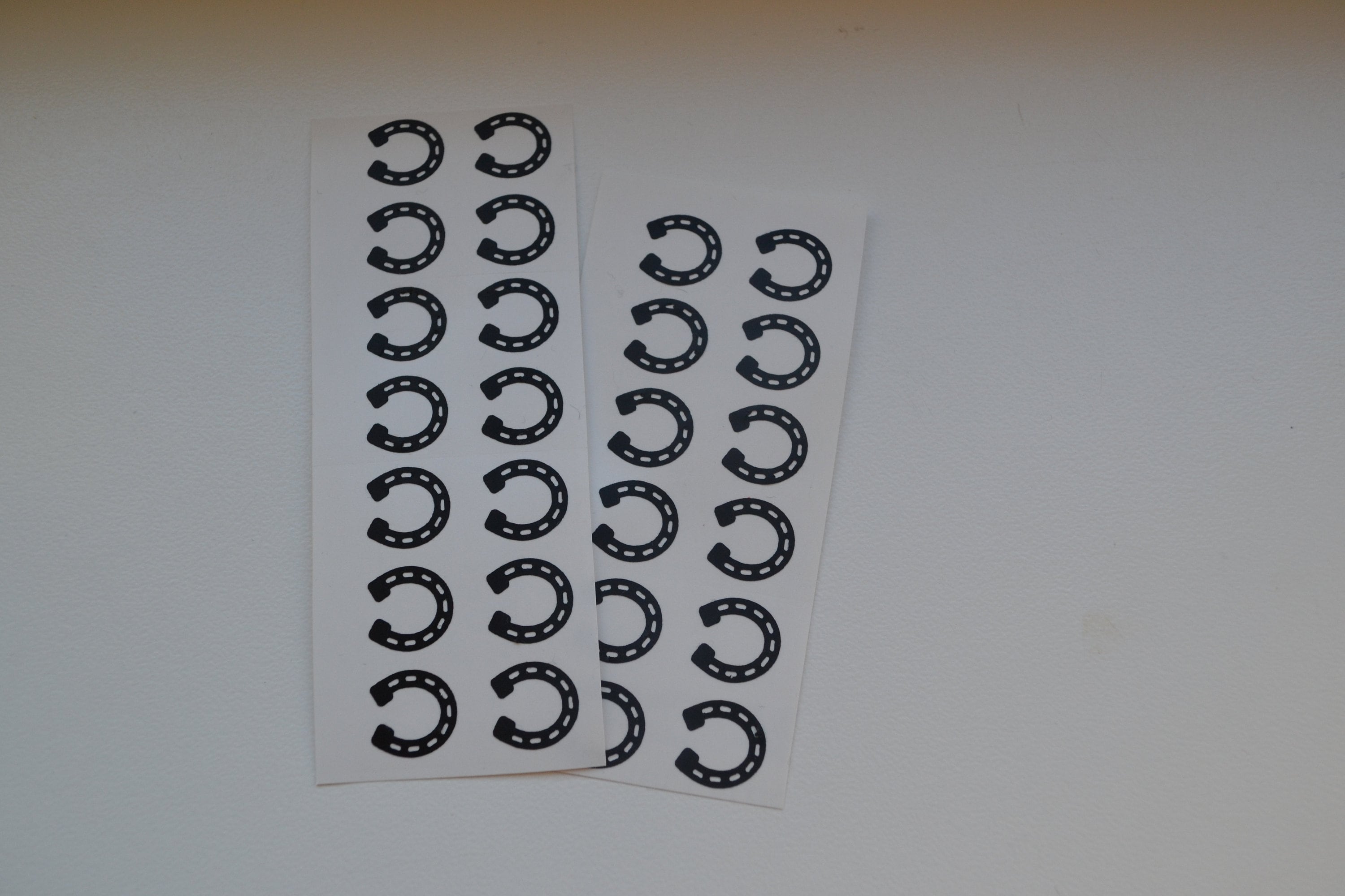 Set of 12 Horseshoe Stickers, Wedding Stickers, Horse Shoe Decal, Party ...