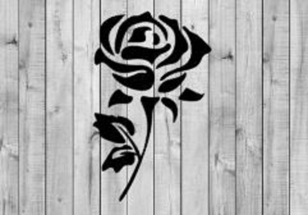 Rose Vinyl Decal - Etsy