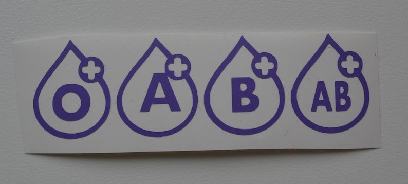 Bloody Type Decals, Blood Group Decals - Etsy