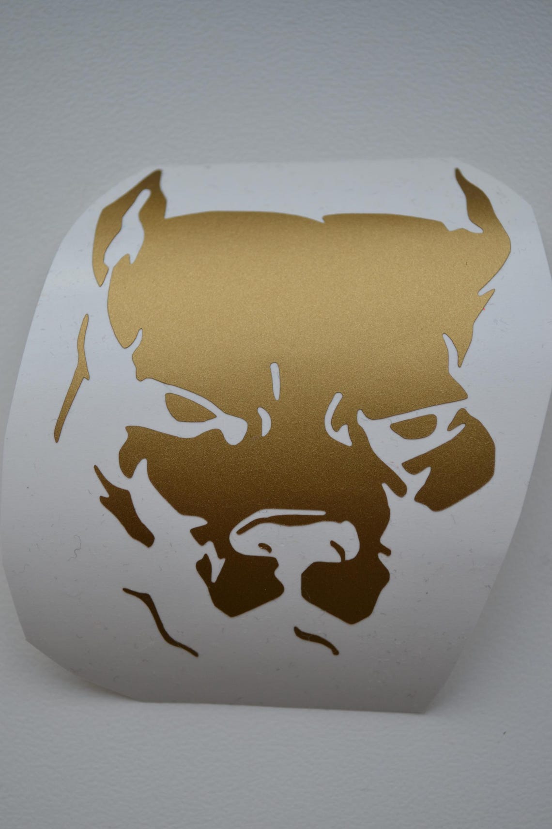 Pitbull Dog Head Decal – Car Sticker, Aggressive Pitbull Face, Dog ...