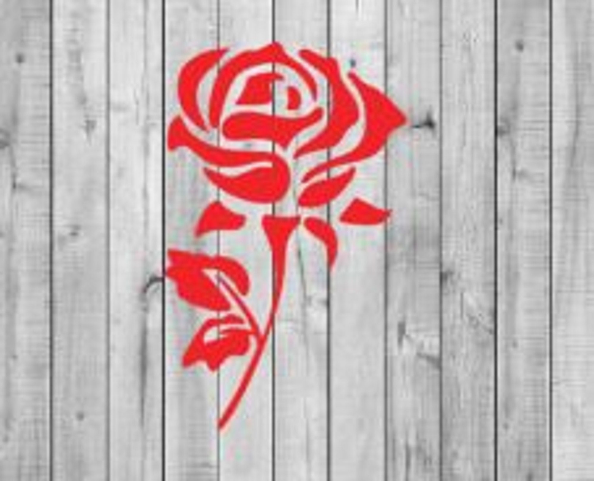 Rose Vinyl Decal - Etsy