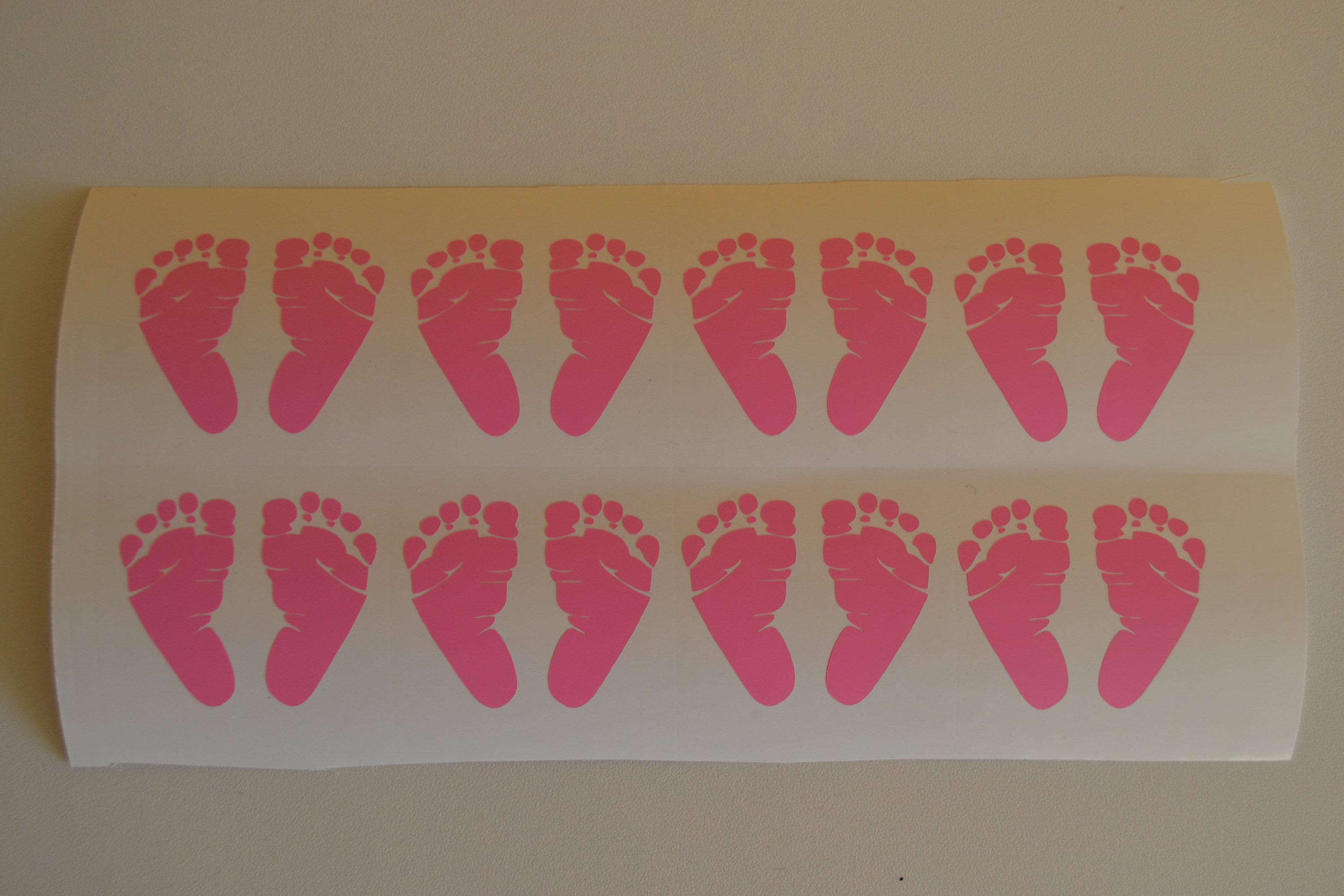 Set of 10 Pairs Baby Feet Vinyl Decals, Baby Feet Decals, Baby Feet ...