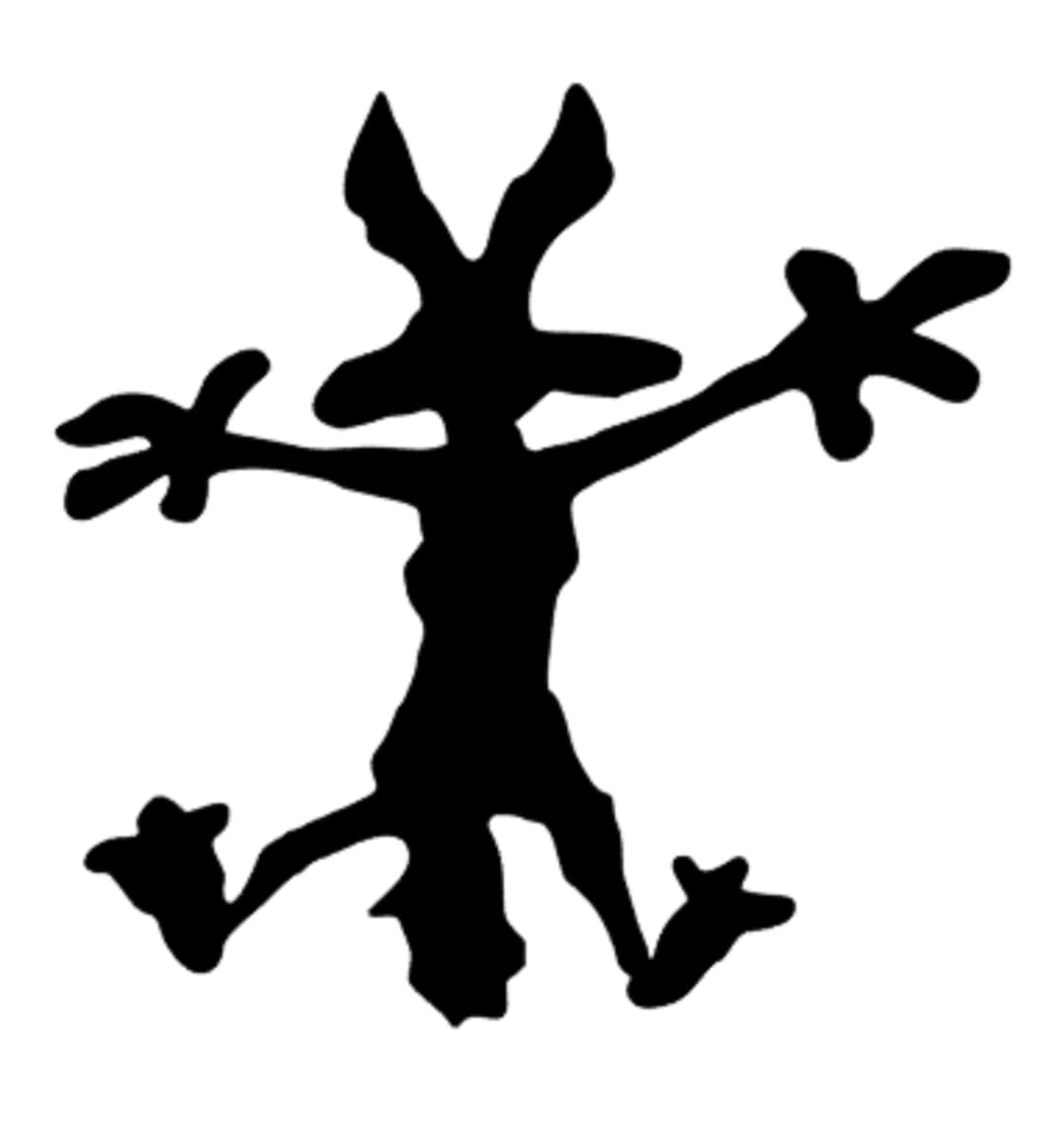Wile E Coyote Splat, Coyote Decal, Funny Bumper Decal, Vinyl Decal for ...