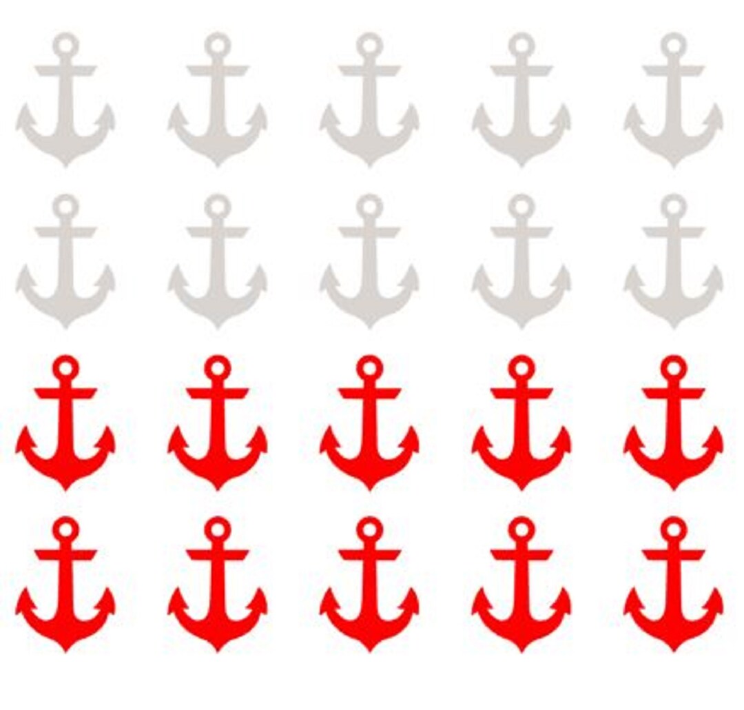 Set of 20 Anchor Vinyl Decal, Anchor Envelope Seals, Anchor Vinyl ...