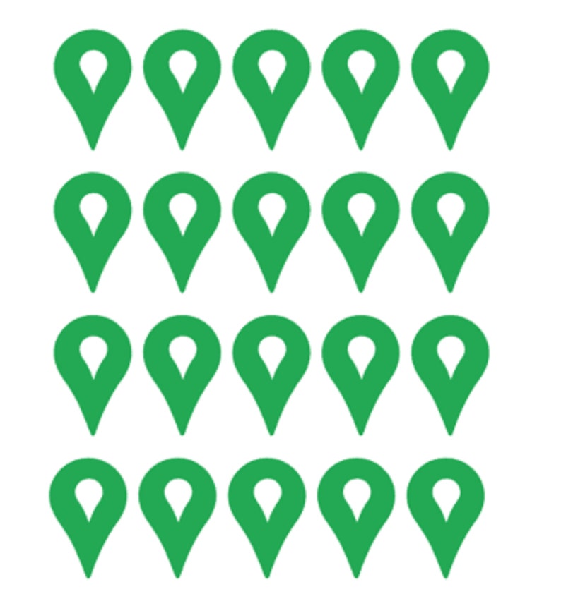 Set of 20 Map Marker Decals/stickers Traveling Markers - Etsy
