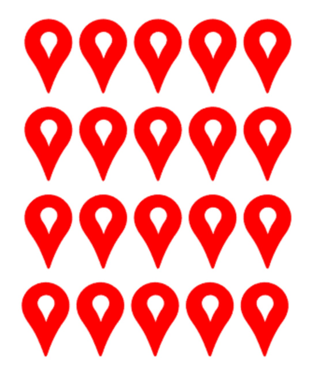 Set of 20 Map Marker Decals/stickers Traveling Markers - Etsy